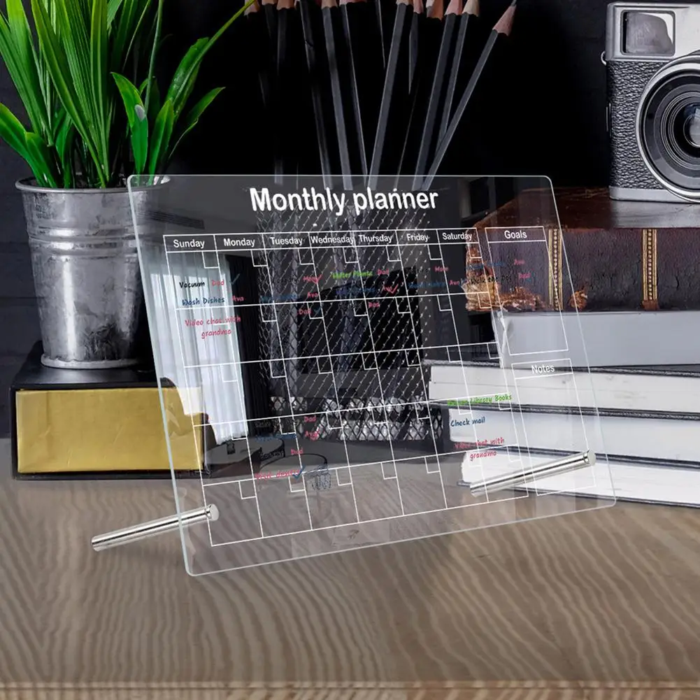 Acrylic-Calendar-Board-Desktop-Clear-Memo-Note-Board-Monthly-Planning ...