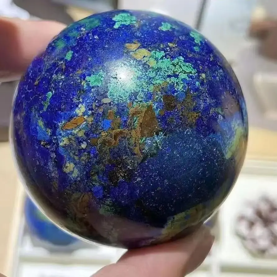 Natural Azurite Ball,Quartz Crystal Azurite Malachite Raw Stone ...