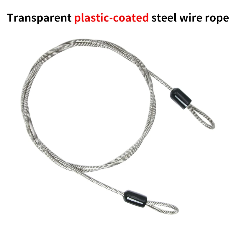 6PCS-2mm-Transparent-PVC-Coated-Cable-304-Stainless-Steel-Wire-Rope ...