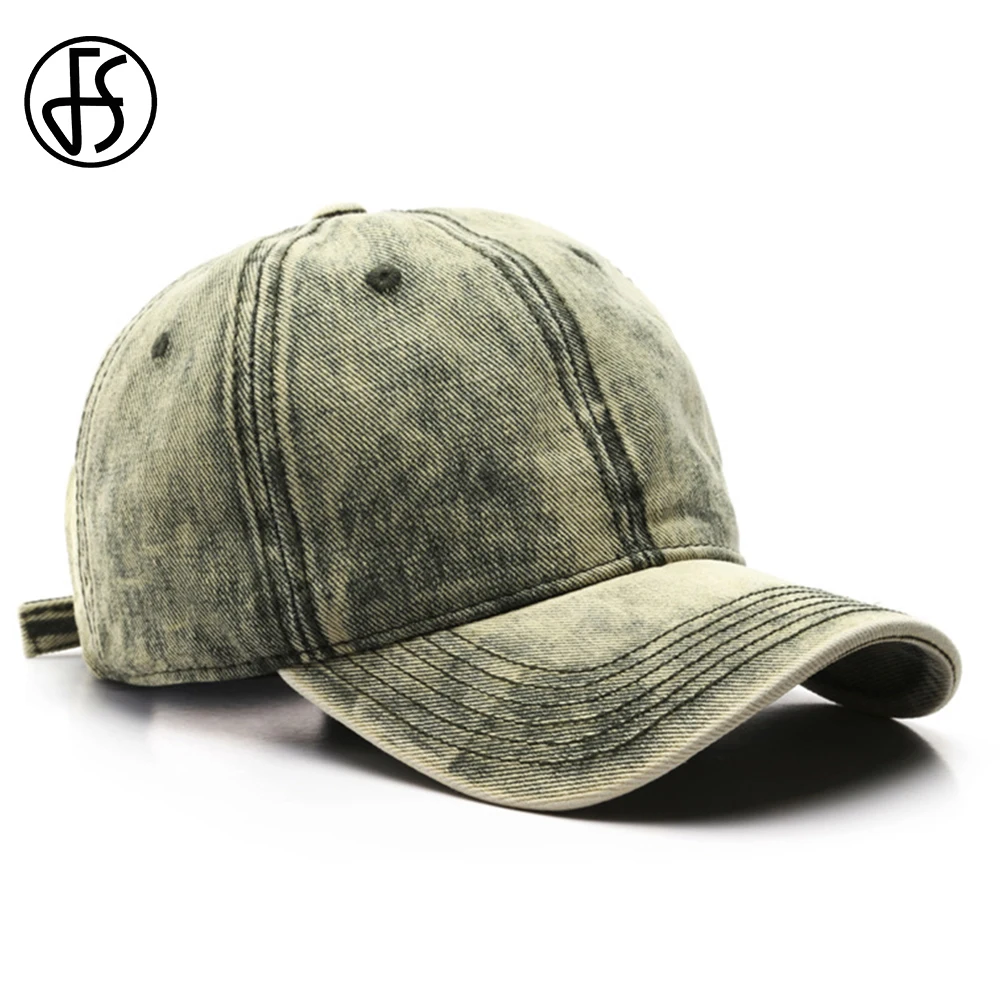 FS-Green-Washed-Vintage-Women-Denim-Cap-High-Quality-Baseball-Hat-For ...