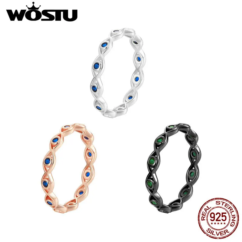 WOSTU-Lucky-Eye-Rings-925-Sterling-Silver-Zircon-Simple-Demon-Eye ...