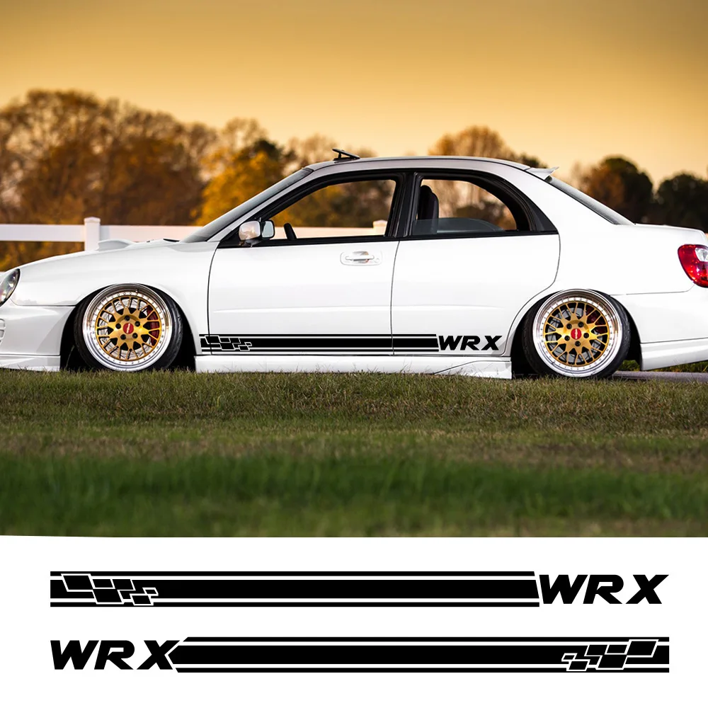 2PCS-Car-Door-Side-Line-Stickers-For-Subaru-WRX-Sti-S4-Tuning ...