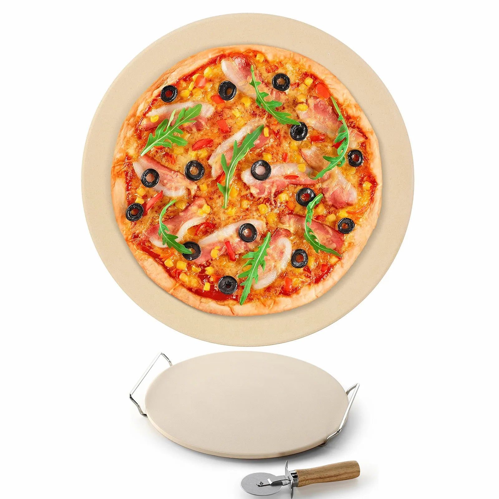 Cordierite-Pizza-Stone-12-Inch-Round-Baking-Stone-for-Bread-for-Pizza ...