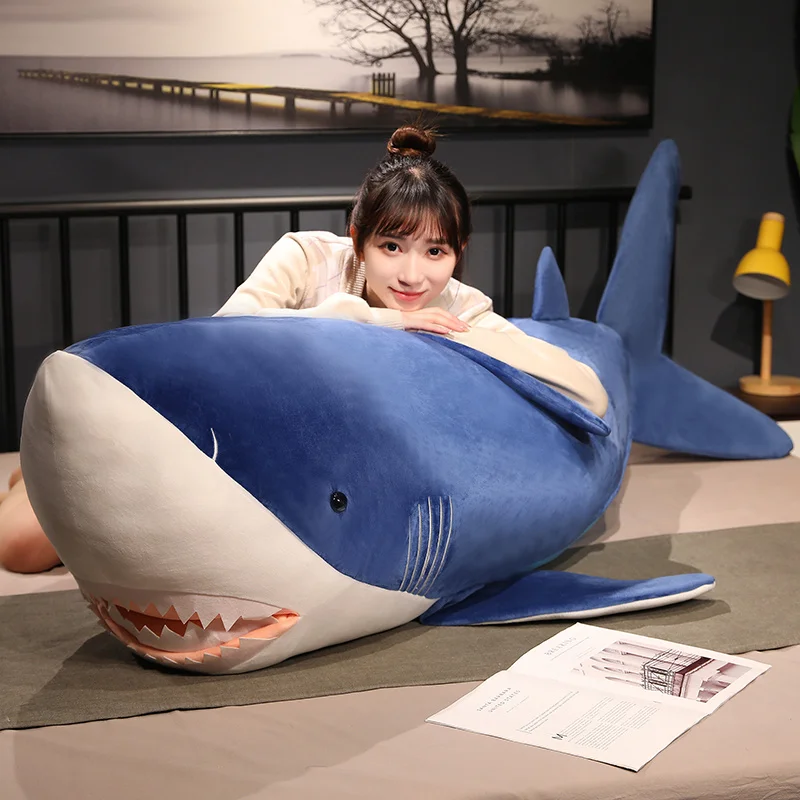 60-130CM-Real-life-Cartoon-Cute-Shark-peluche-farcito-Giant-Megalodon ...