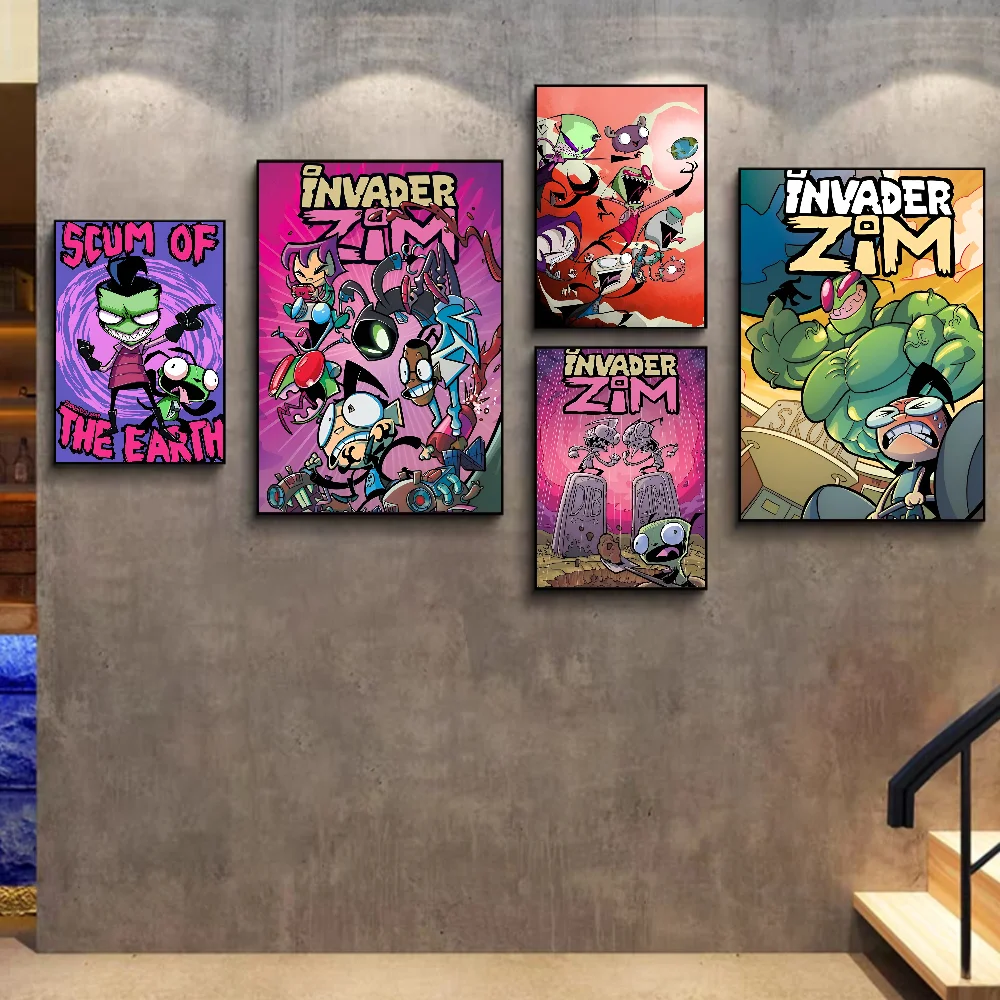 I-Invader-Z-Zim-Cartoon-Poster-Anime-Posters-Sticky-Whitepaper-Sticker ...