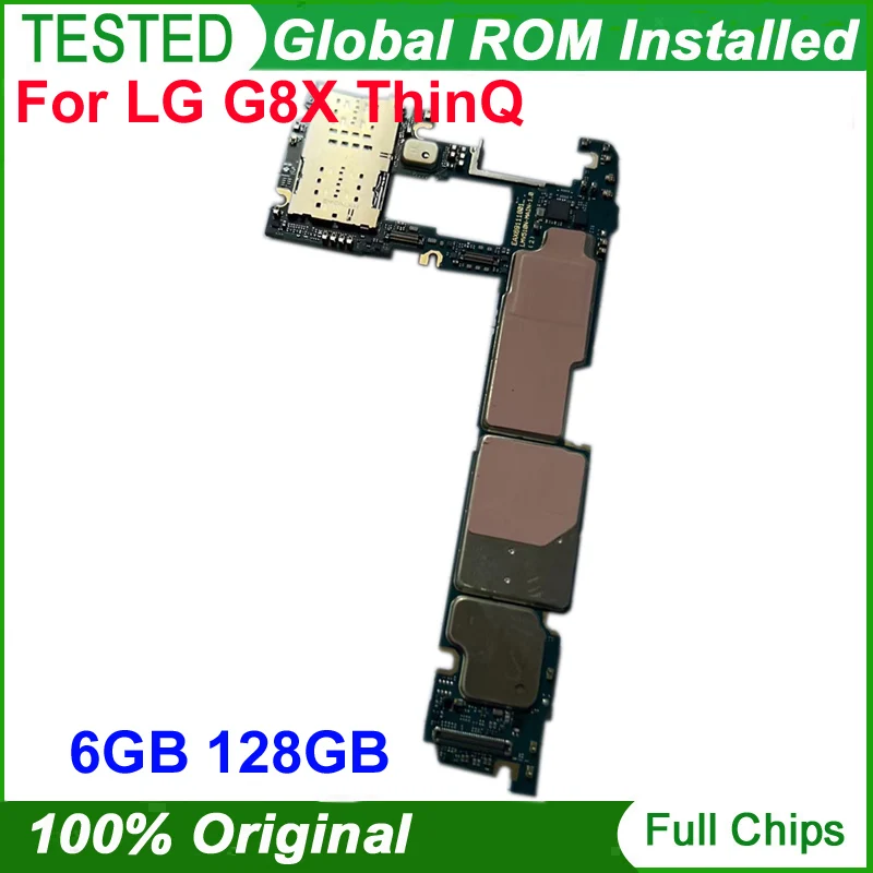 Placa base desbloqueada 6GB 128GB Original para LG G8X ThinQ placa lógica con Chips completos ...