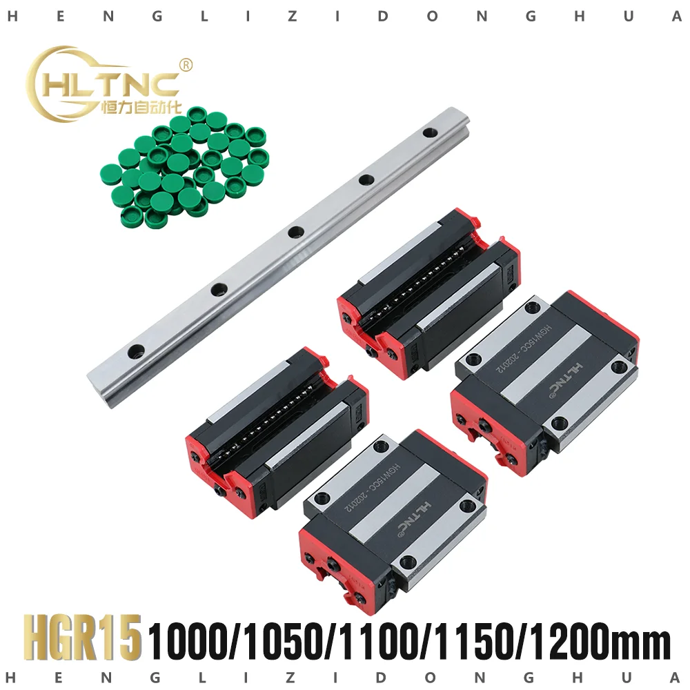 Hgr15 1000/1050/1100/1150/1200mm 15mm Wide Linear Guide Rail And Slide ...