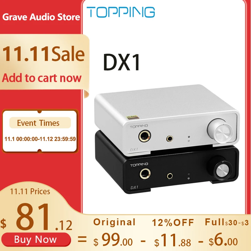TOPPING DX1 Mini Decoder AK4493SEQ DAC Desktop Headphone Amplifier AMP ...