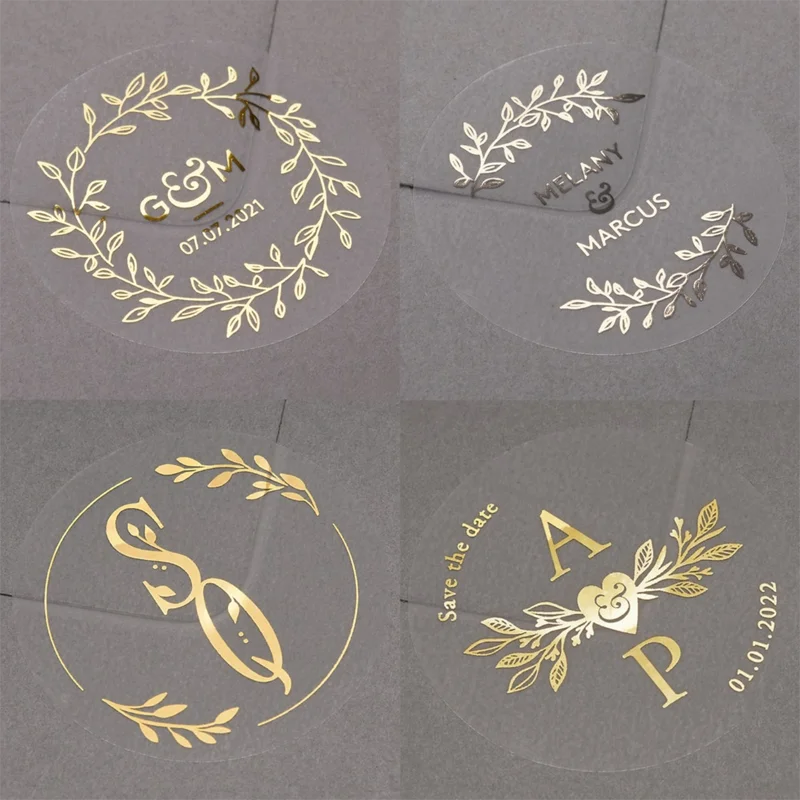 100pcs-Lot-Custom-Gold-Foil-Stickers-Wedding-Favor-Stickers-Gold-Foil ...