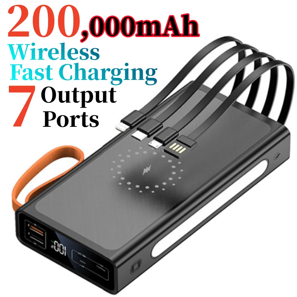 200-000mAh-Power-Bank-Xiaomi-Portable-Wireless-Charger-Powerbanks-With ...