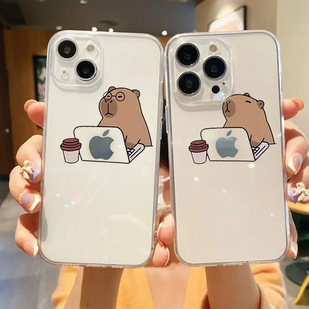 Funny-Panda-Capybara-Couple-Phone-Case-for-IPhone-14-13-12-11-15-16-Pro ...