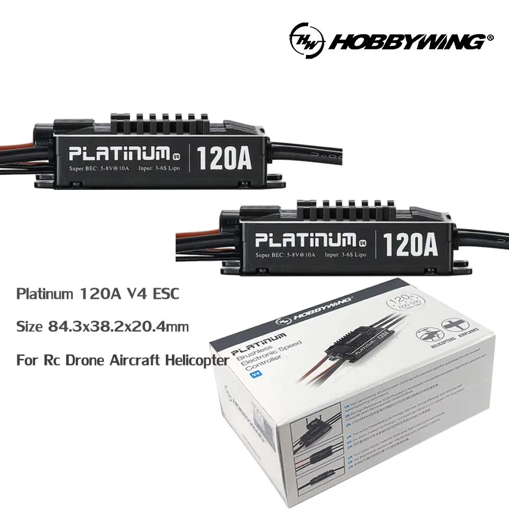 Hobbywing-Platinum-Pro-V4-120A-Brushless-ESC-3-6S-Lipo-BEC-For-Rc-Drone ...