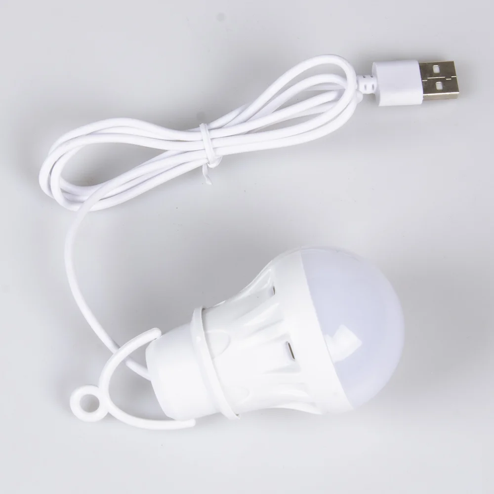 USB LED Light Bulb Portable Camping Light Mini Light Bulb 5V Power Book ...