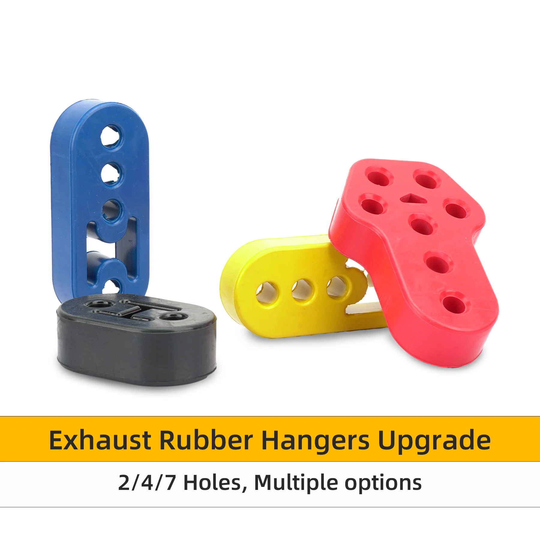 2PCS Car Exhaust Muffler Pipe Mount Brackets 2/4/7 Holes Universal ...