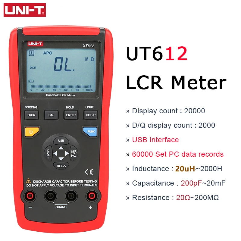 UNI-T-Digital-LCR-Meter-UT611-UT612-Parallel-Quality-Factor-Loss-Phase ...