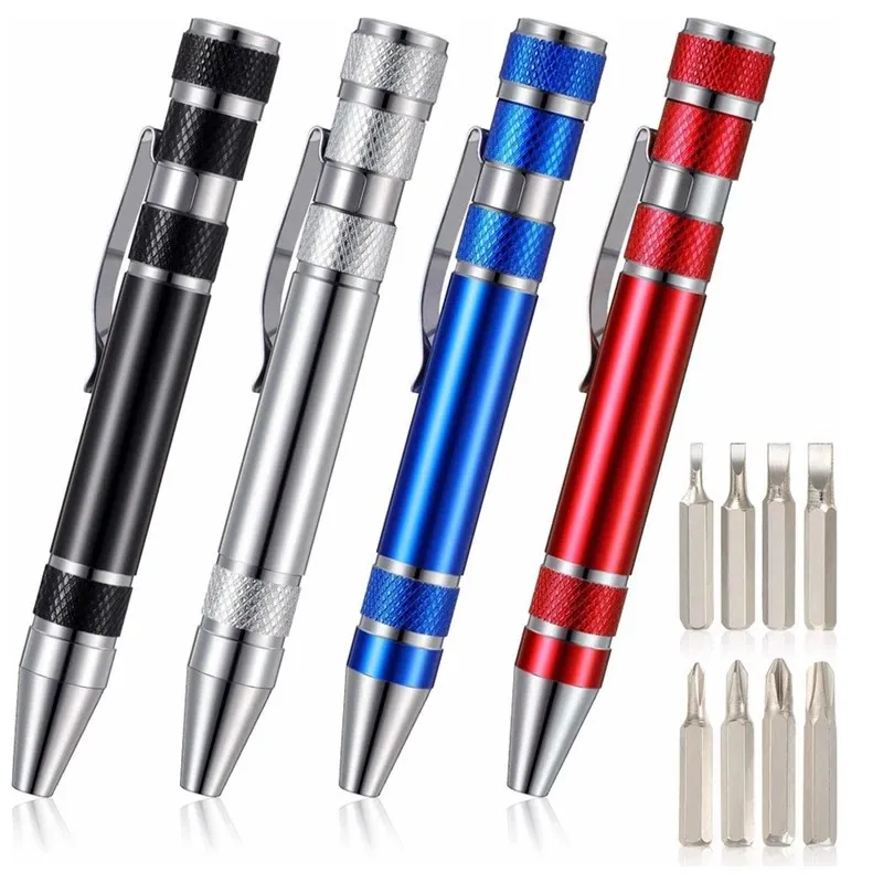 Hot Portable 8 in 1 Aluminum Pen Style Screw Driver Multi-Tool ...