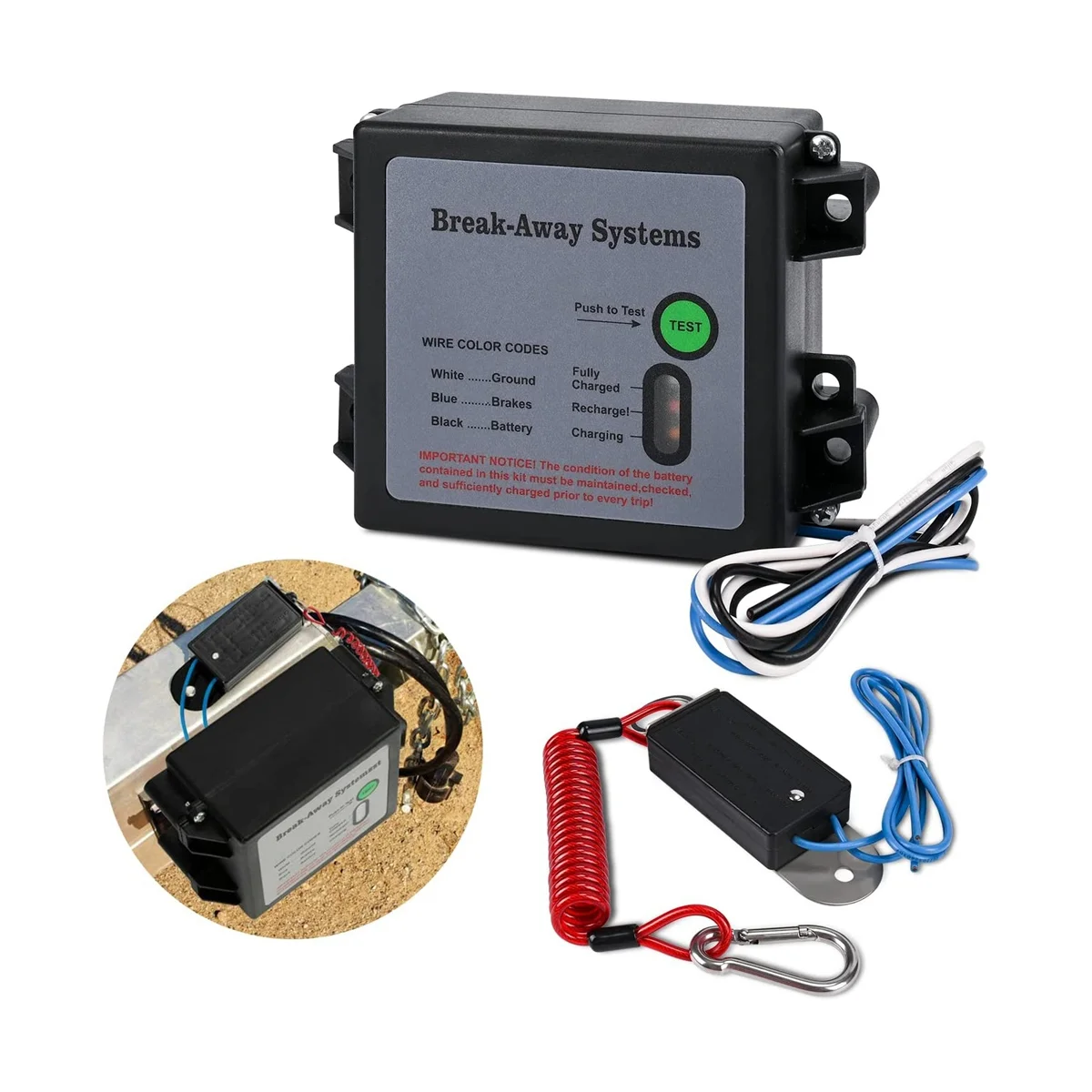 Trailer-Brakes-Breakaway-Kit-with-Switch-LED-Test-Light-Electric ...