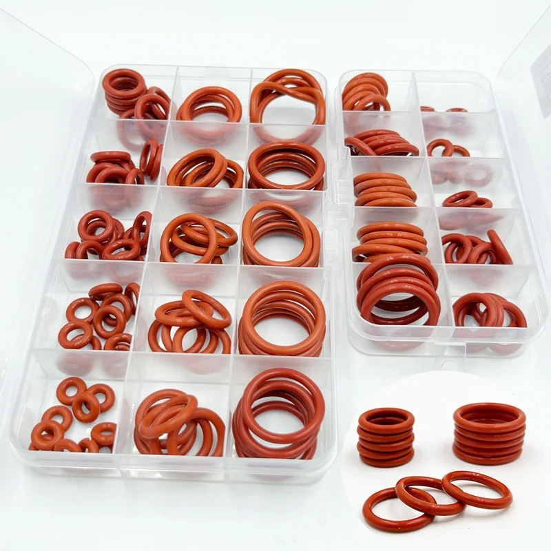 Vermelho-VMQ-Silicone-O-Ring-Seal-Gasket-arruela-imperme-vel-O-Ring ...