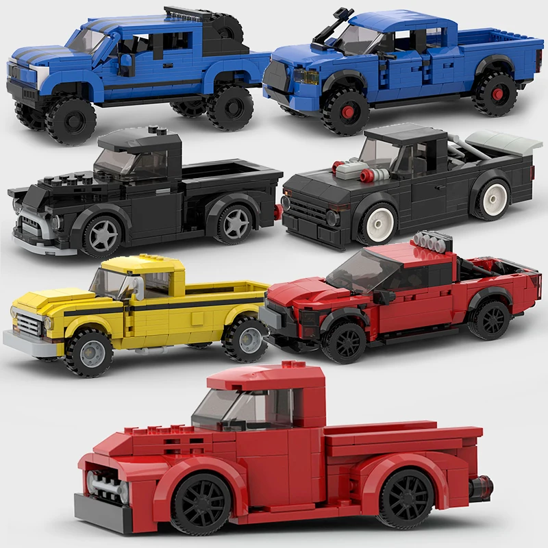 City-Car-Vehicle-Speed-Champion-Racer-Pickup-Truck-Building-Blocks ...