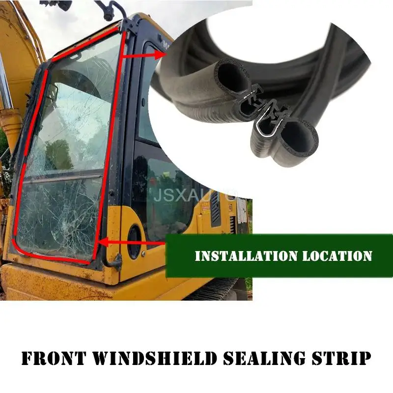 For-XCMG-55-60-75-80-135-150-215D-Excavator-Front-Windshield-Sealing ...