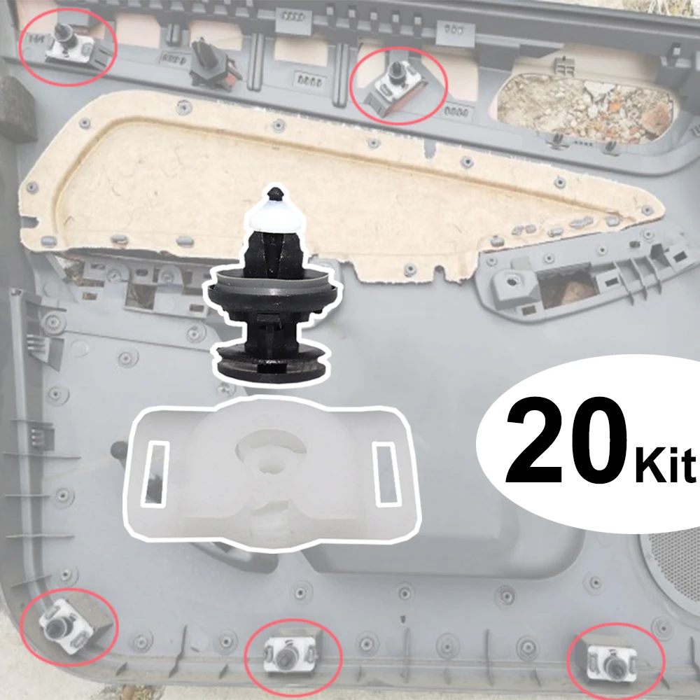 20-Kit-Door-Panel-Card-Trim-Clips-Interior-Fastener-Fixing-Rivets ...