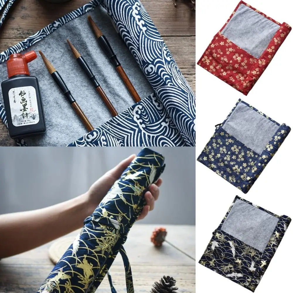 Vintage-Roll-Pen-Curtain-Creative-Roll-Up-Paint-Brush-Pencil-Bag-Pencil ...