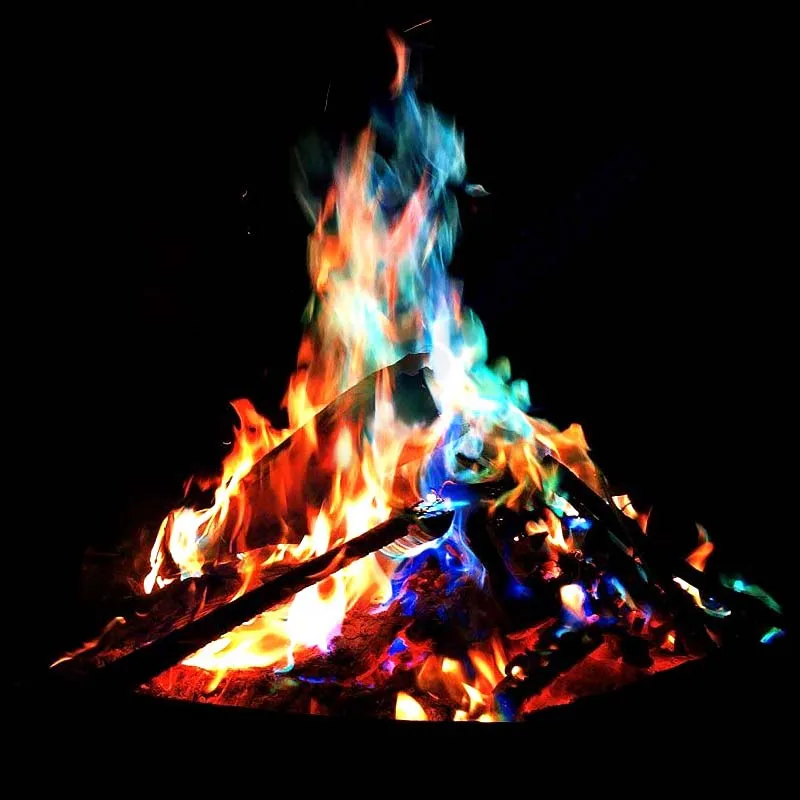 Colorful-Flame-Bonfire-Sachets-Pyrotechnics-Magic-Color-Changing-Powder ...