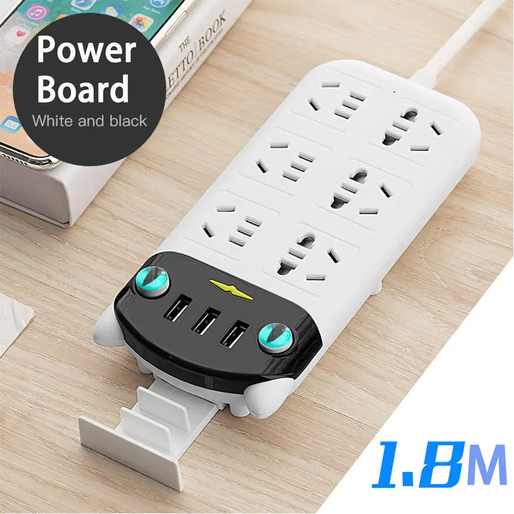 2-8m-1-8m-Power-Extension-Board-Multi-Socket-Power-Strip-With-3-USB ...