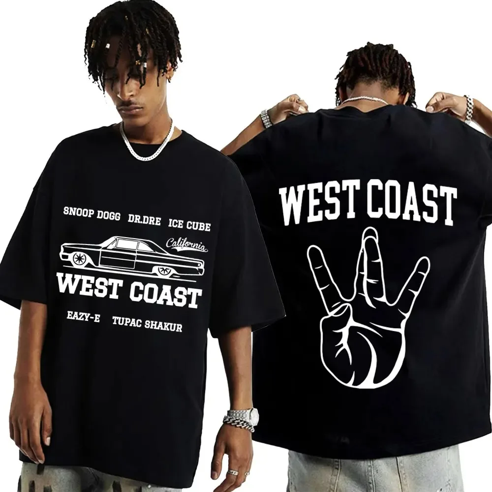 West-Coast-Rapper-Tee-Shirt-Hip-Hop-Snoop-Dogg-Dr-Dre-Cool-Print-T ...