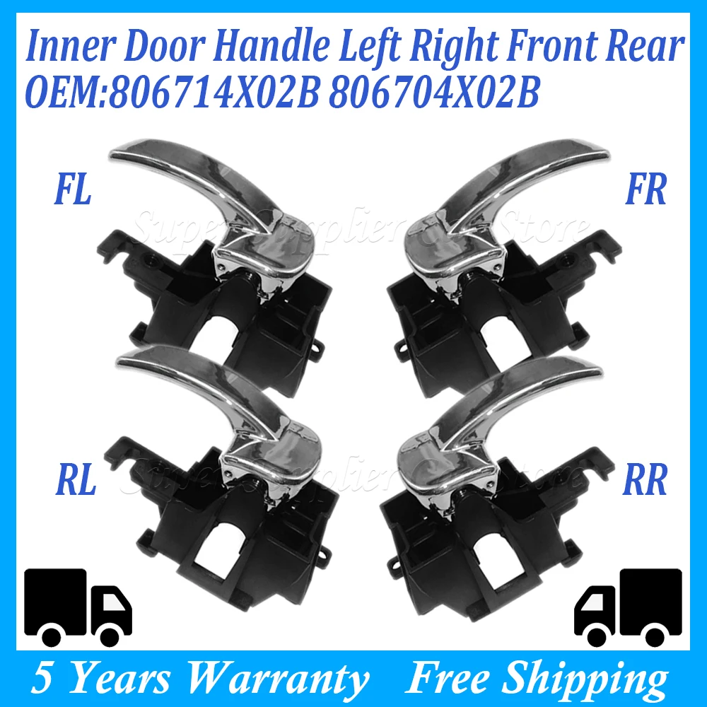 For Nissan Navara D40 Pathfinder 2004-2014 Inner Door Handle Left Right ...