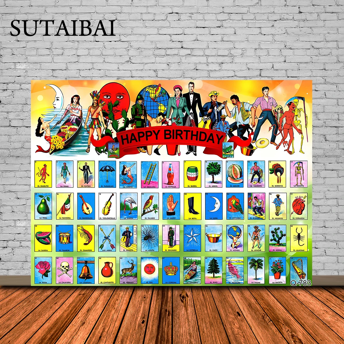 Backdrop-Mexican-Loteria-Backdrop-Banner-for-Adults-Birthday-Party ...