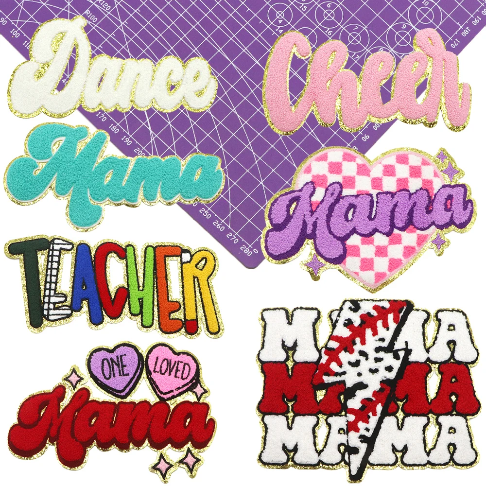 1PC-Large-Size-Mama-Dance-Cheer-Letter-Chenille-Embroidered-Iron-On ...