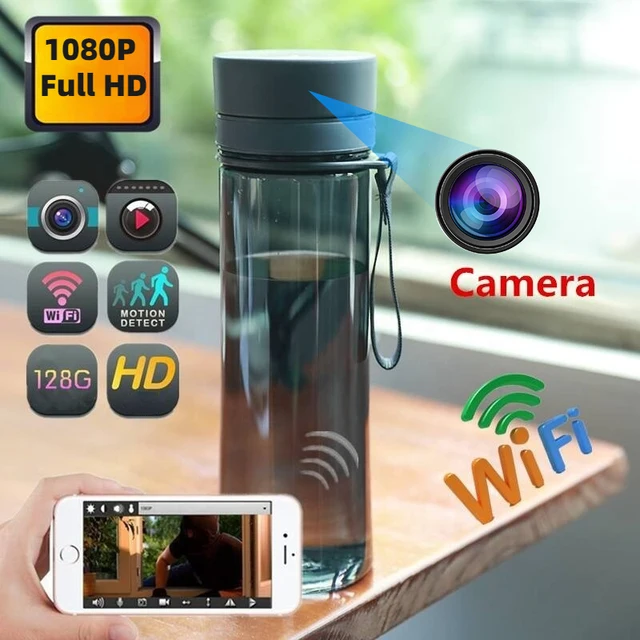 Mini Camera Full HD 750ml Water Botter Wifi Remote Monitoring Video Recorders Portable Outdoor ...