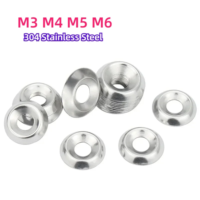 M3 M4 M5 M6 304 Stainless Steel Conical Washer Countersunk Concave ...