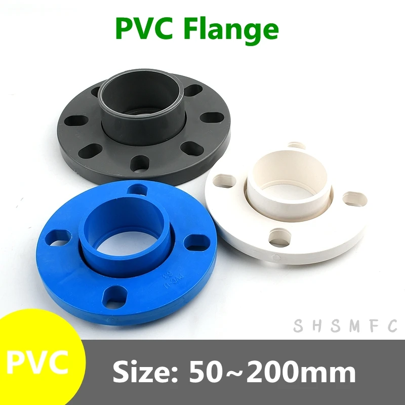 50-200mm-PVC-Flange-Connector-Garden-Aquarium-Adapter-Direct-Pipe ...