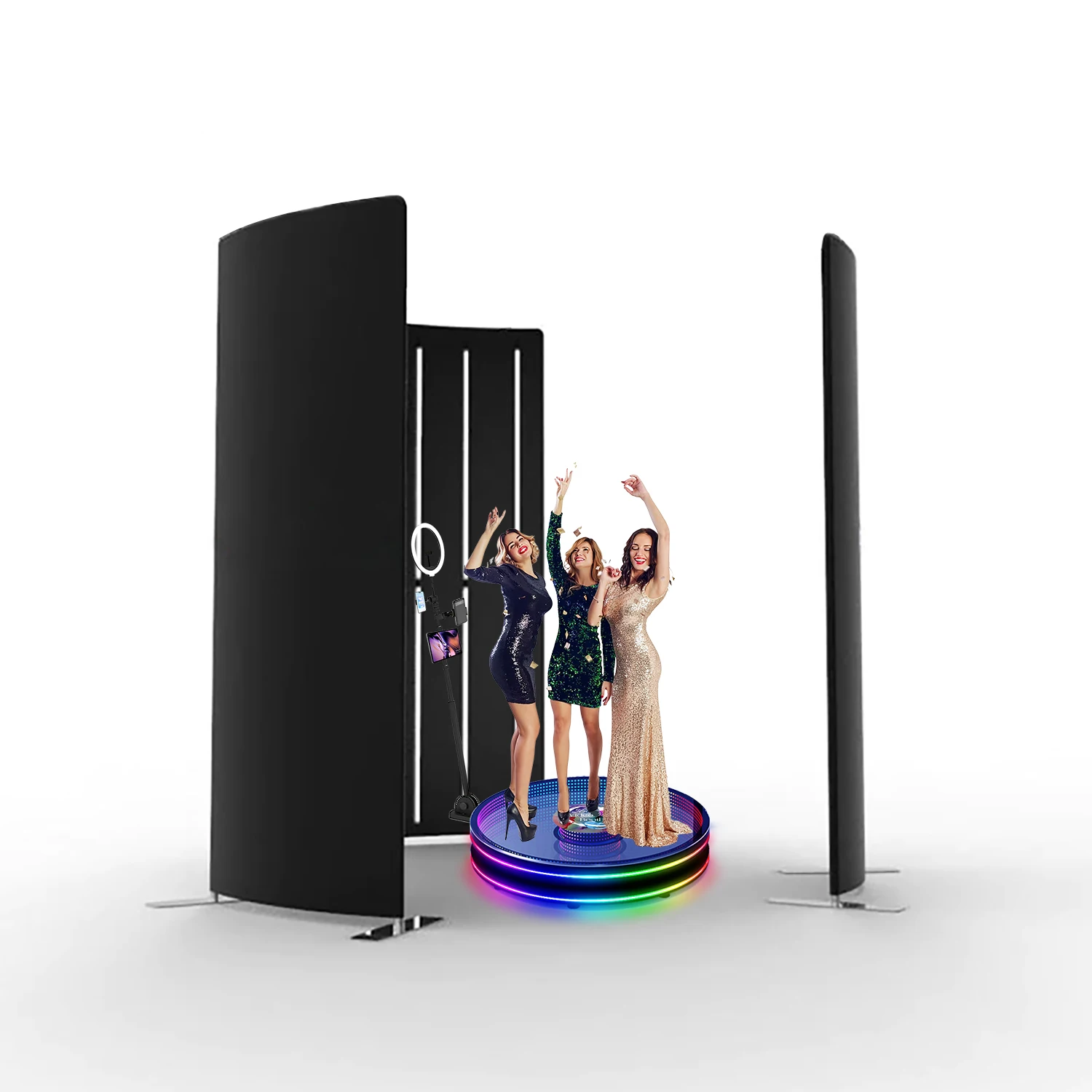 360-Degree-Camera-Photo-Booth-Enclosure-Photobooth-Backdrop-360-Photo ...