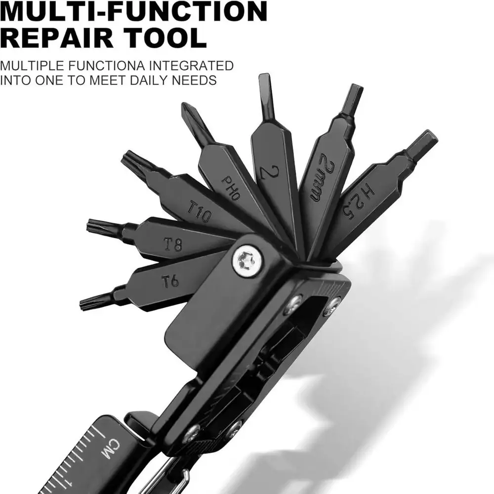 14-in-1 Keychain Screwdriver Folding Multi-Tool for Emergency Car ...