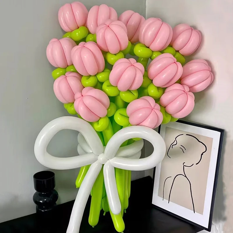50pcs-Colorful-Twisting-Balloons-DIY-Tulip-Flower-Modeling-Magic-Long ...