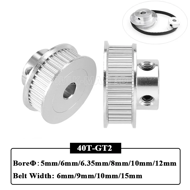 GT2-Timing-Pulley-40-Teeth-Aluminum-Synchronous-Wheel-Bore-5mm-6mm-6 ...