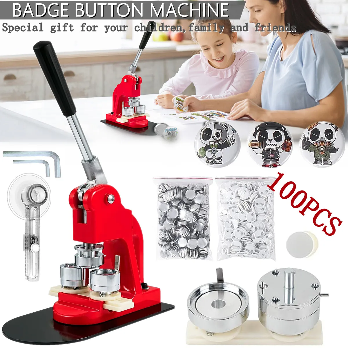 Badge-Pin-Button-Maker-Machine-25MM-75MM-DIY-Brooch-Badges-Press-Button ...