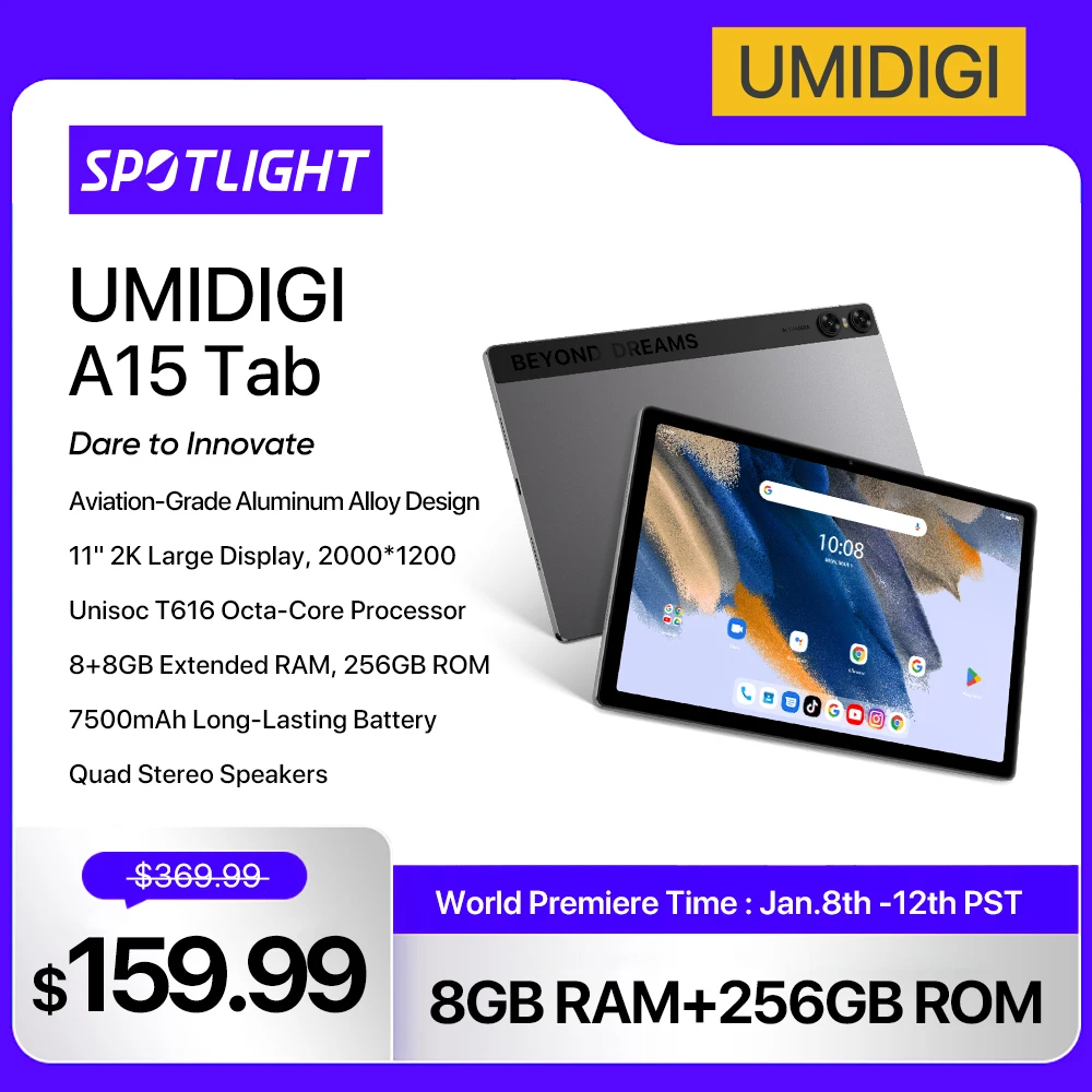 [World Premiere]UMIDIGI A15 Tab Android 13 Smart tablet 8+8GB RAM 256GB ...