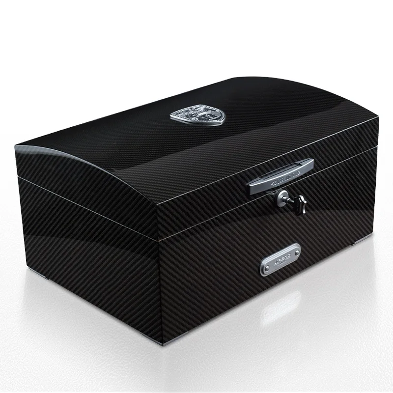 Luxury-Humidor-Carbon-Fiber-Piano-Paint-Cigar-Humidor-With-Humidifier ...