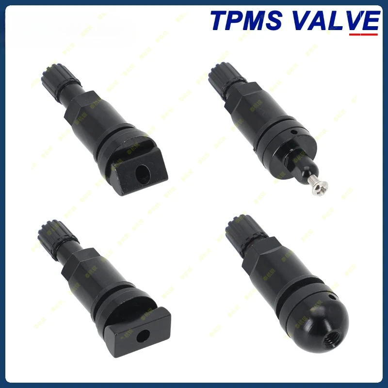 TPMS Tire Pressure Sensor Black Aluminum Rubber Valve Stem Replacement ...
