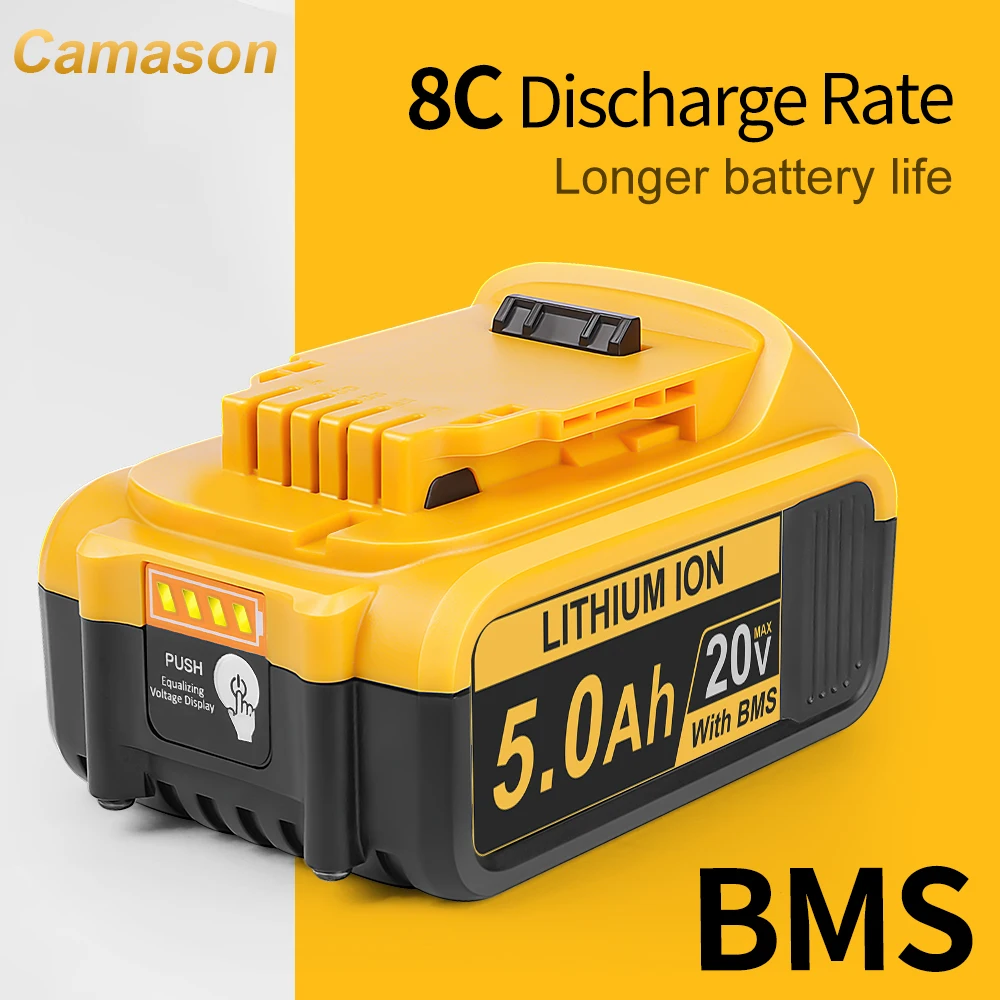 Camason-5Ah-Battery-for-Dewalt-18V-20V-power-Tools-rechargeable ...