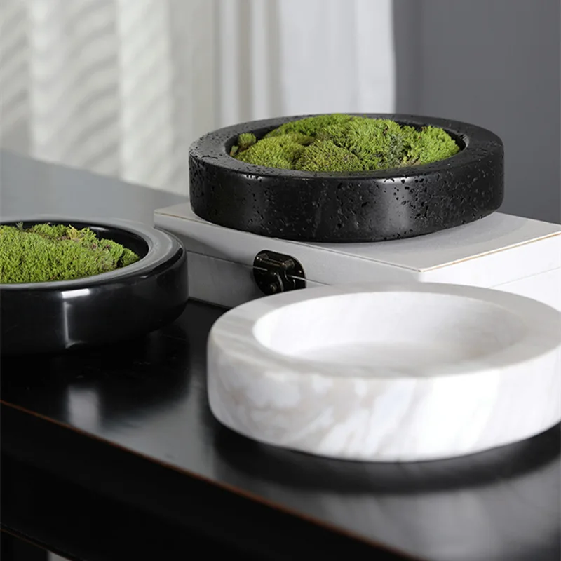 Natural-Marble-Green-Planter-Flower-Pot-Luxury-Stone-Simulation-Moss ...