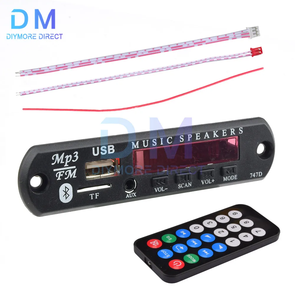 9V 12V Car MP3 WMA Decoder Board Audio MP3 Player USB TF FM Radio ...
