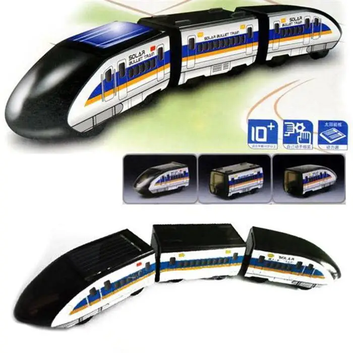 Sun Solar Bullet Train 3D DIY Sunlight Powered Trains Kit Kids ...