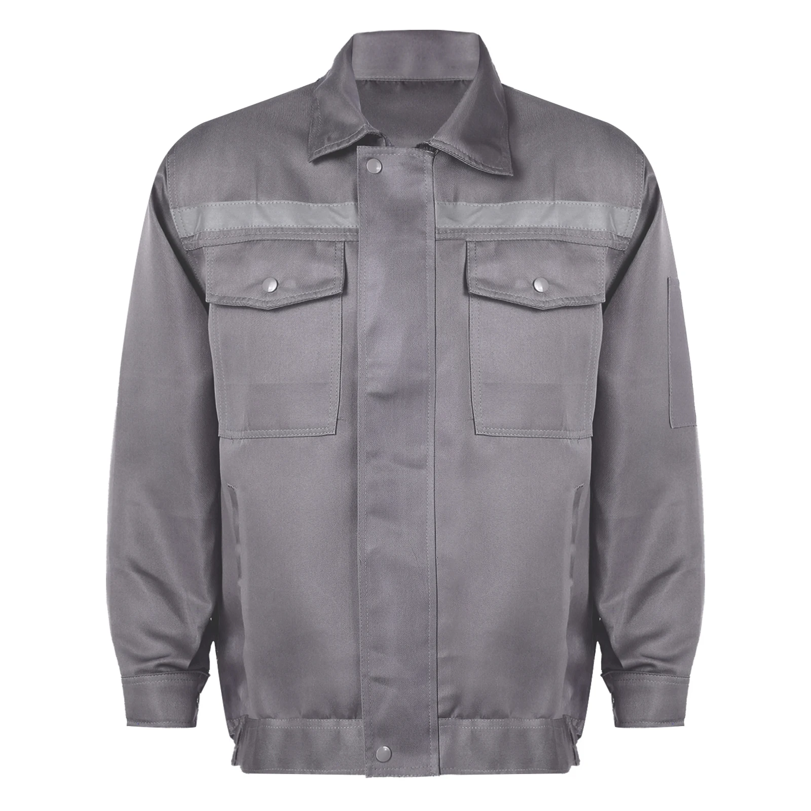 Mens-Womens-Mechanic-Auto-Repairman-Work-Jacket-Top-with-Reflective ...