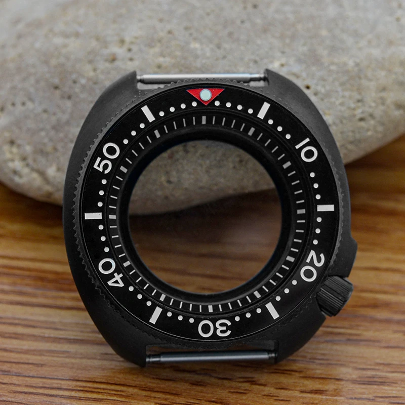 Mod Black Seiko 6105 Transparent Case Fit Abalone Turtle Watch Nh35 ...