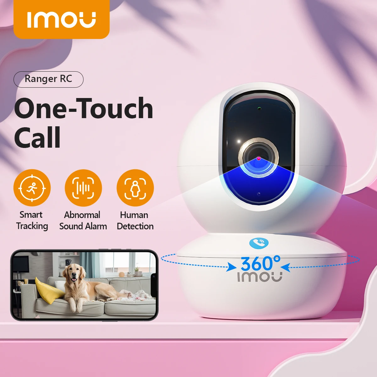 IMOU One Touch Call Indoor IP camera WiFi 3MP/5MP Super HD Pan&Tilt 2 ...